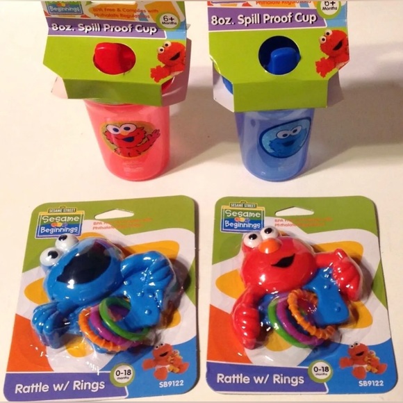 Sesame Street | Toys | Sesame Street Sippy Cup And Rattle Cookie ...